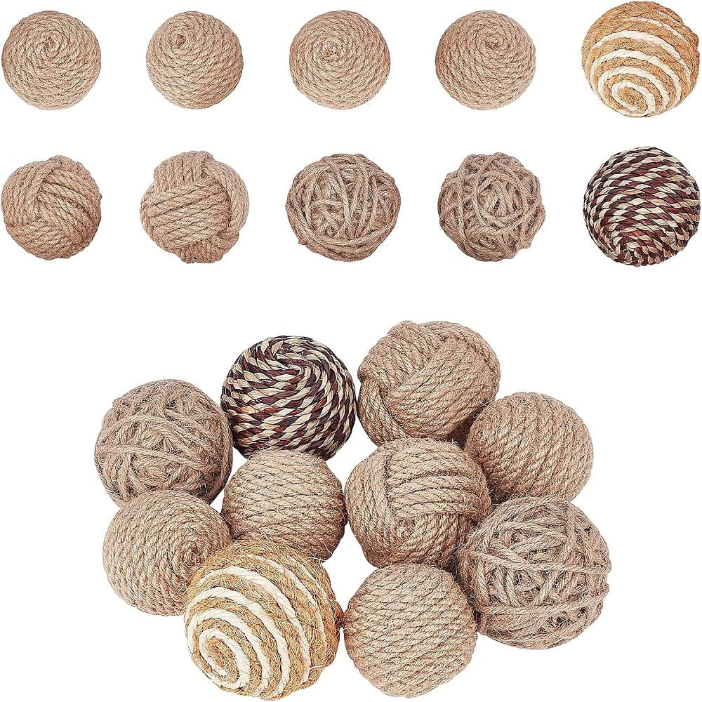 10pcs 3 style Aquatic Plant & Hemp Rope Knitting Ball Pet Toy Mixed ...