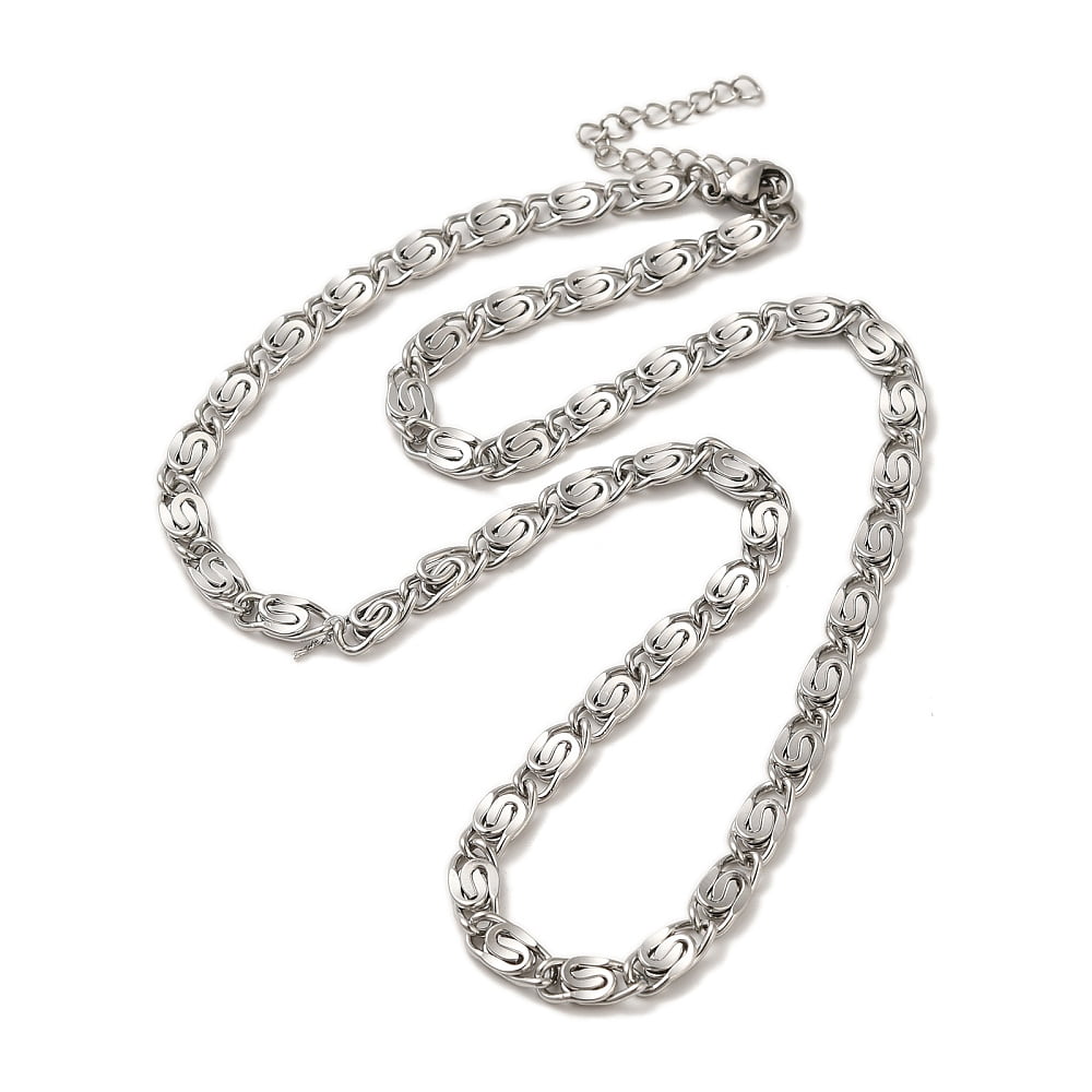 10pcs 304 Stainless Steel Lumachina Chain Necklaces Stainless Steel ...