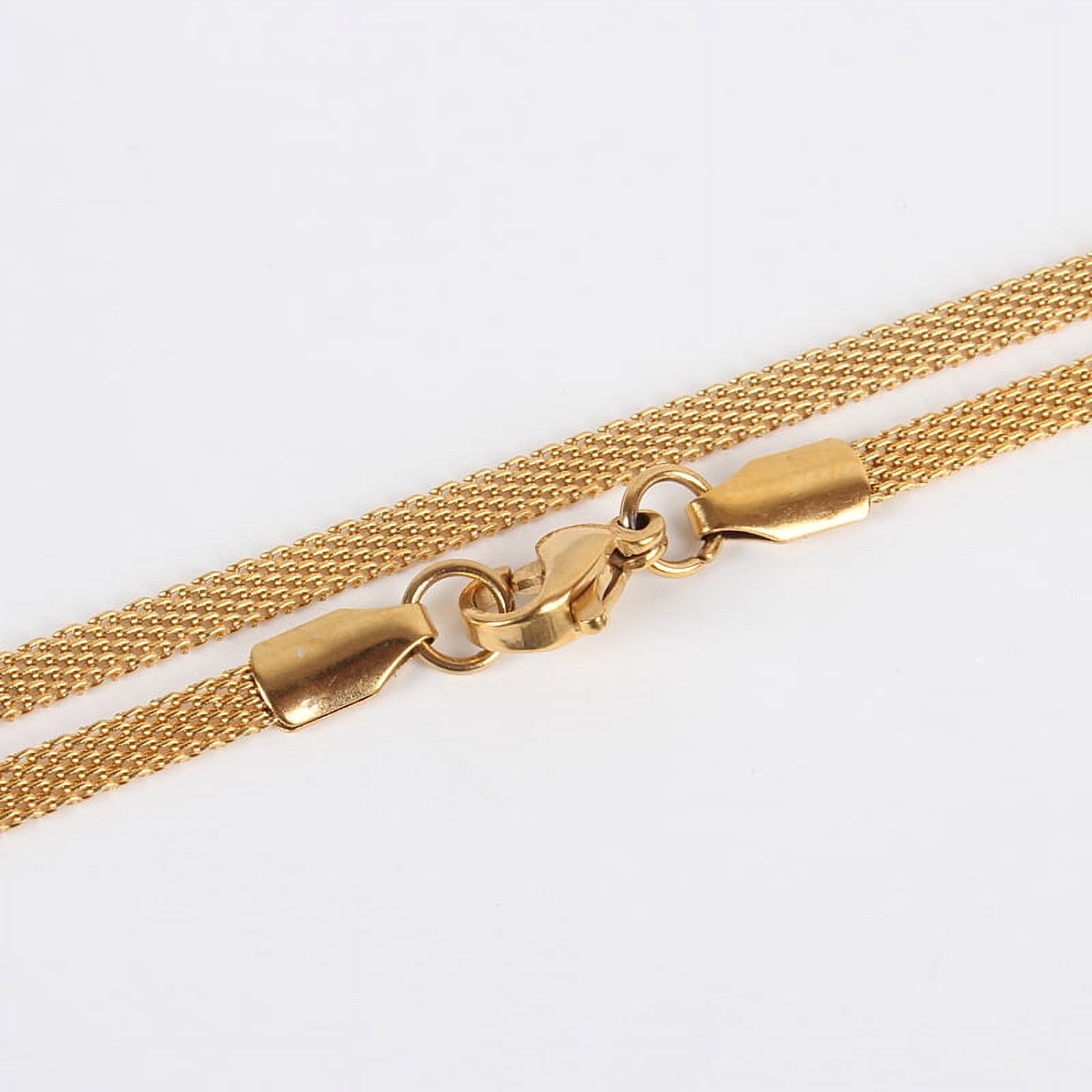 10pcs 304 Stainless Steel Mesh Chain Necklace Making with Lobster Claw ...