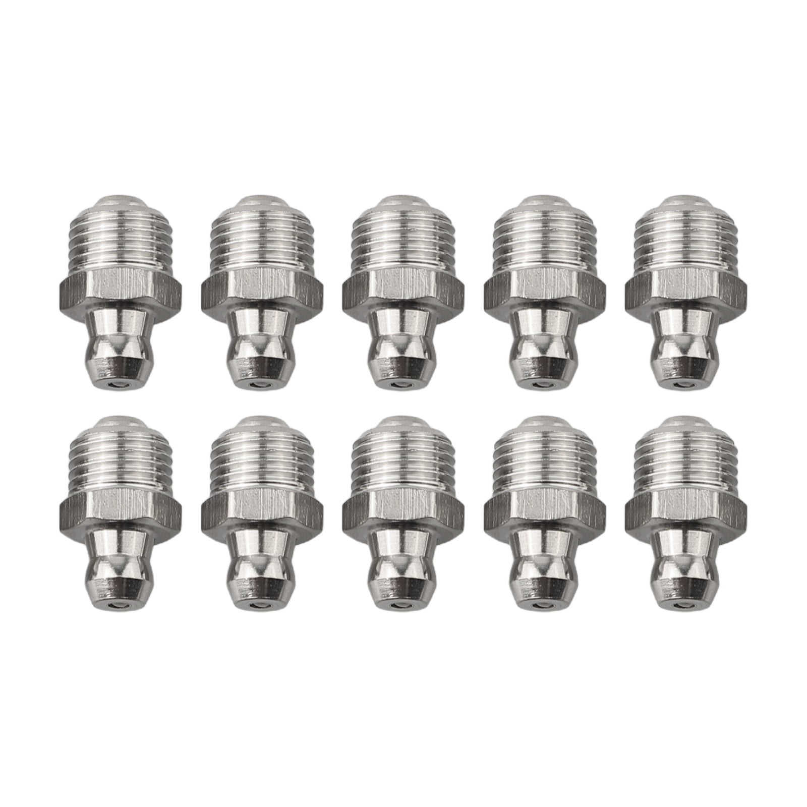 10pcs 304 Stainless Steel Threaded Steel Hydraulic Grease Thru Fitting ...