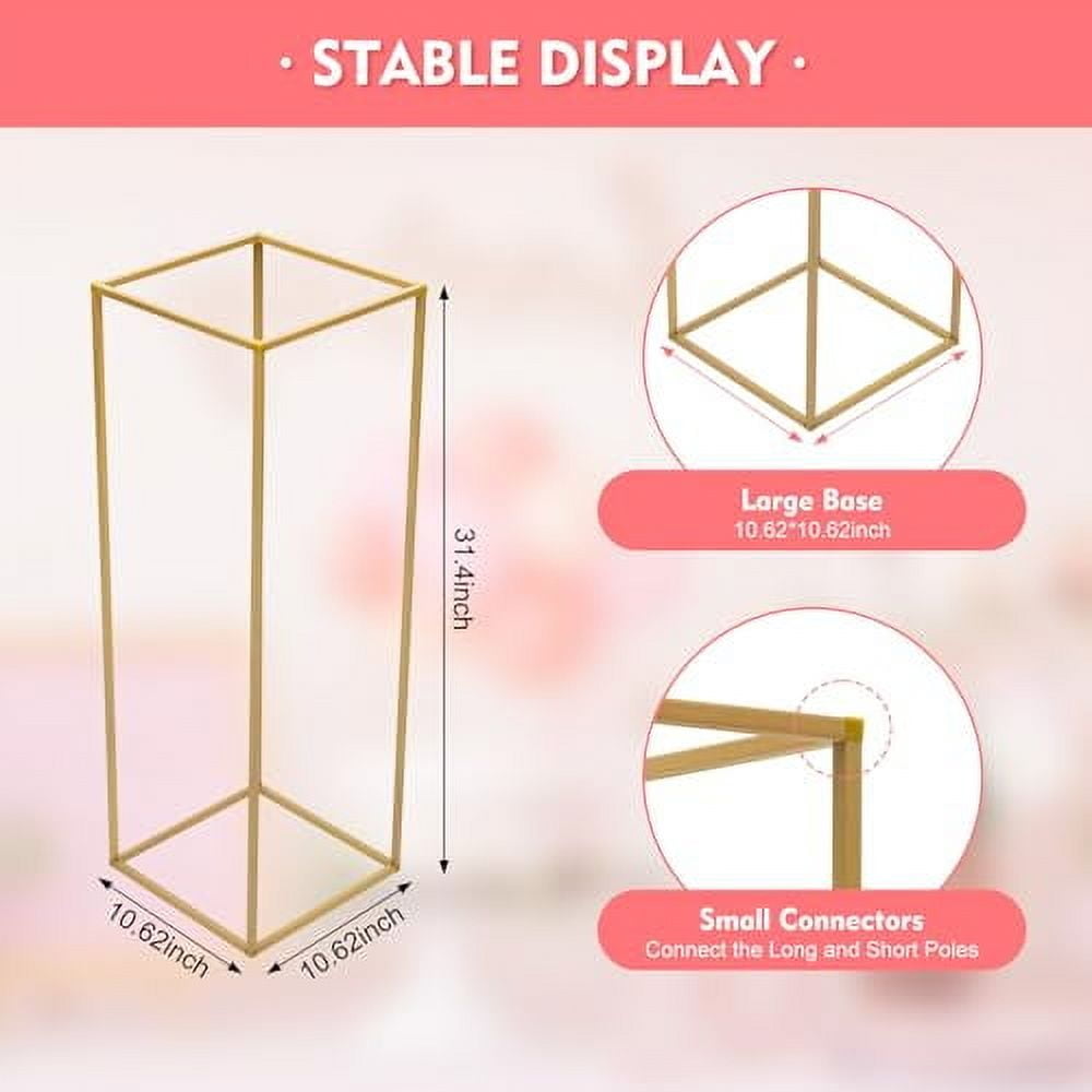 10pcs 31.5Inch Tall Gold Centerpiece Stands - Metal Flower Stands for ...