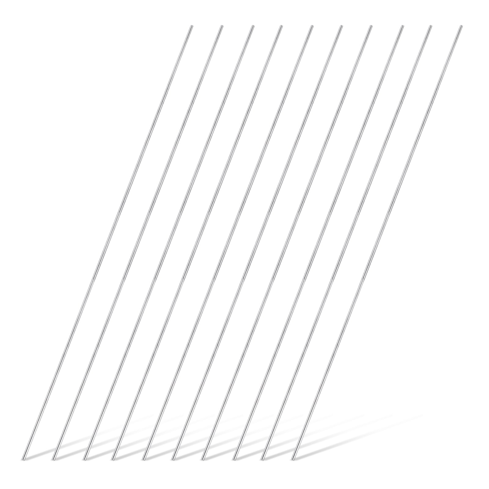 10pcs 316 Stainless Steel Round Rod Bar, 1x300mm Silver Solid Shaft ...