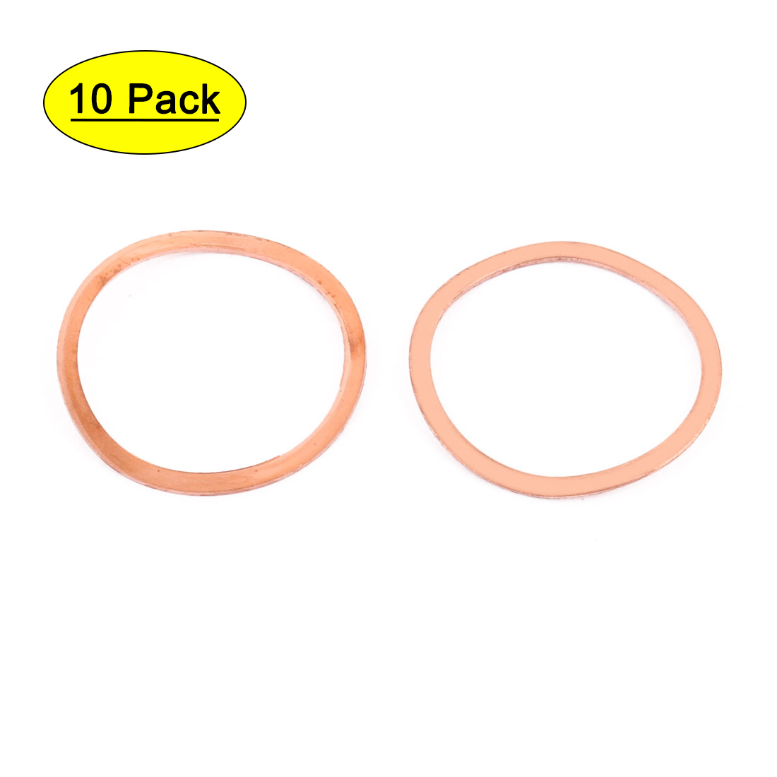 10pcs 32mm x 27mm x 1mm Flat Ring Copper Crush Washer Sealing Gasket ...