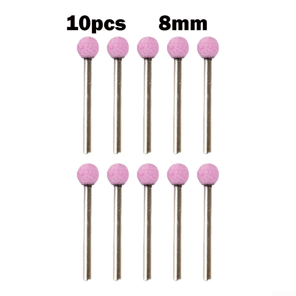 10pcs 3mm Mounted Point Ball-shaped Ceramic Grinding Head Grinding Burr ...