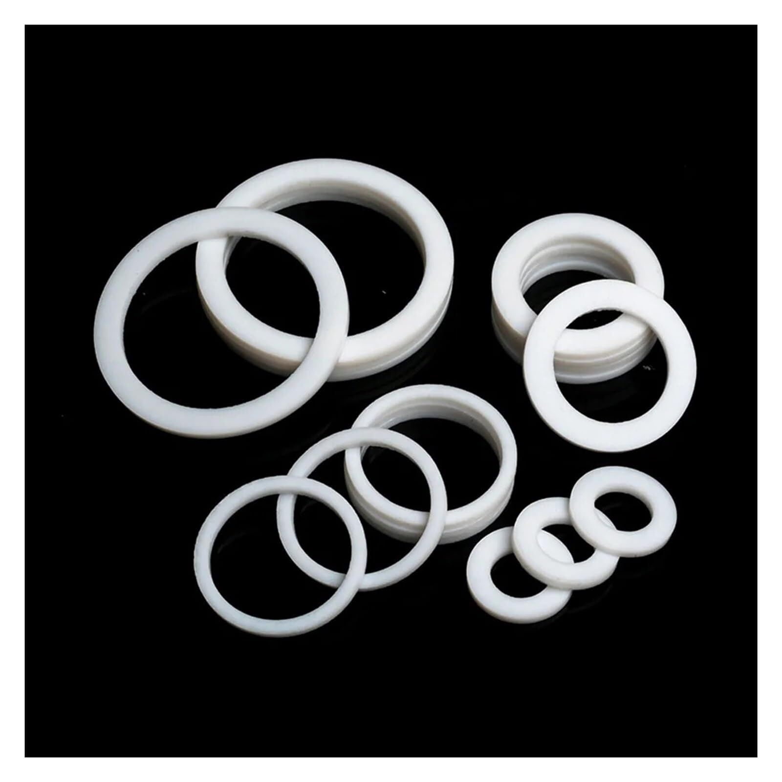 10pcs 3mm Thick PTFE Flat Washer Gaskets Spacer Sealing Ring for ... 10pcs 3mm Thick PTFE Flat Washer Gaskets Spacer Sealing Ring for ...
