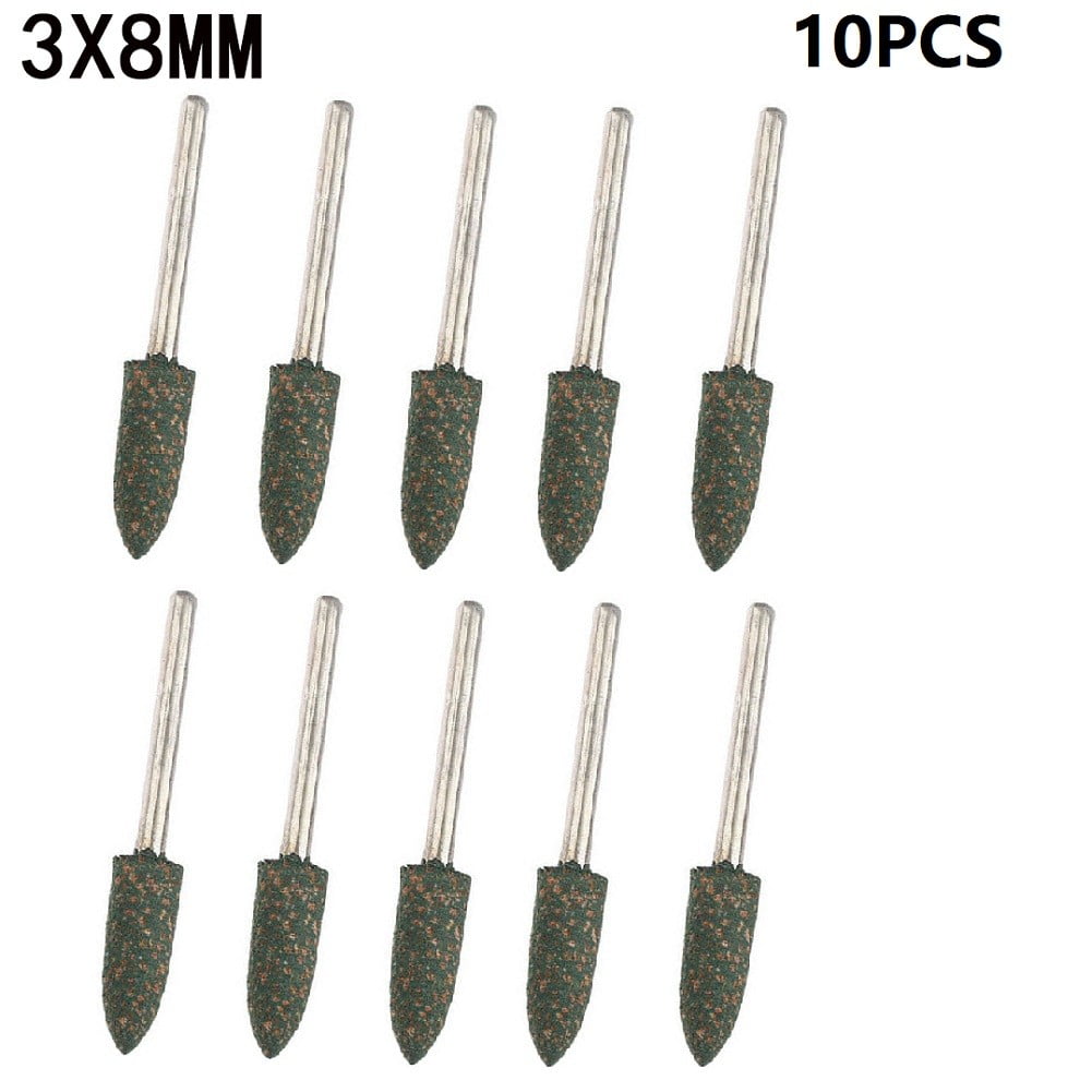 10pcs 4-12mm conical Rubber Polishing Point Bit 3mm Shank Rotary Tools ...