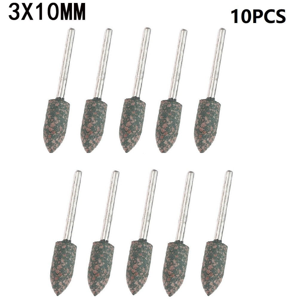 10pcs 4-12mm conical Rubber Polishing Point Bit 3mm Shank Rotary Tools ...