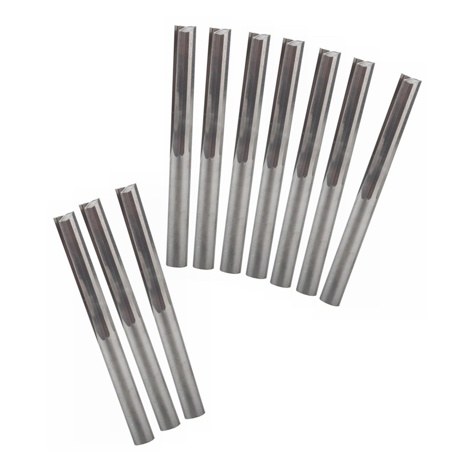 10pcs 4*22mm Two Flutes Straight Bits Wood Cutters CNC Solid Carbide ...