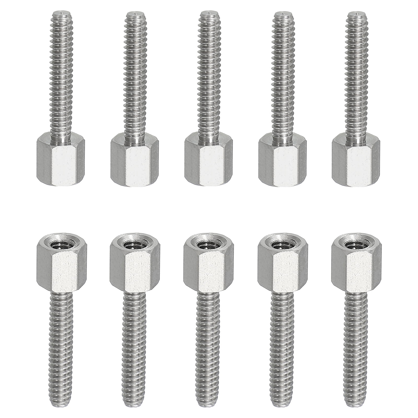 10pcs #4-40x15mm Male to M3x5mm Female Thread Spacer Standoffs Screws ...