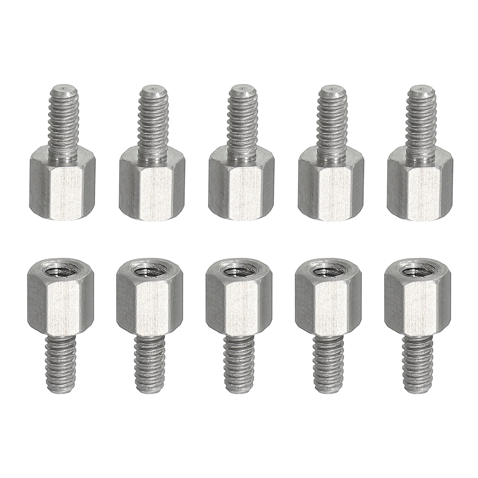 10pcs #4-40x6mm Male to M3x5mm Female Thread Spacer Standoffs Screws ...