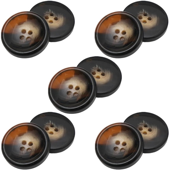10pcs 4-Hole Sewing Buttons, Resin Round Flat Craft Replacement Buttons ...