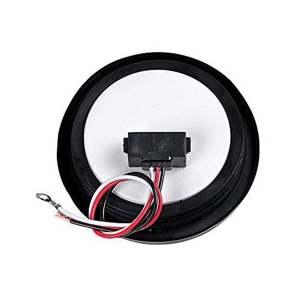 10pcs 4" Round 24-LED Clear Lens Red Brake Stop Tail Light Grommet Plug ...