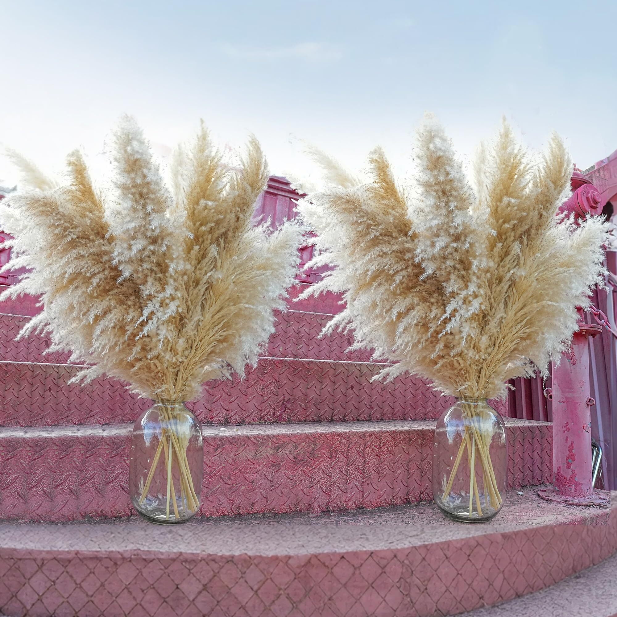 10pcs 40'' Pampas Grass Tall Decor - Pompas Floral, Tall Pampas Grass ...