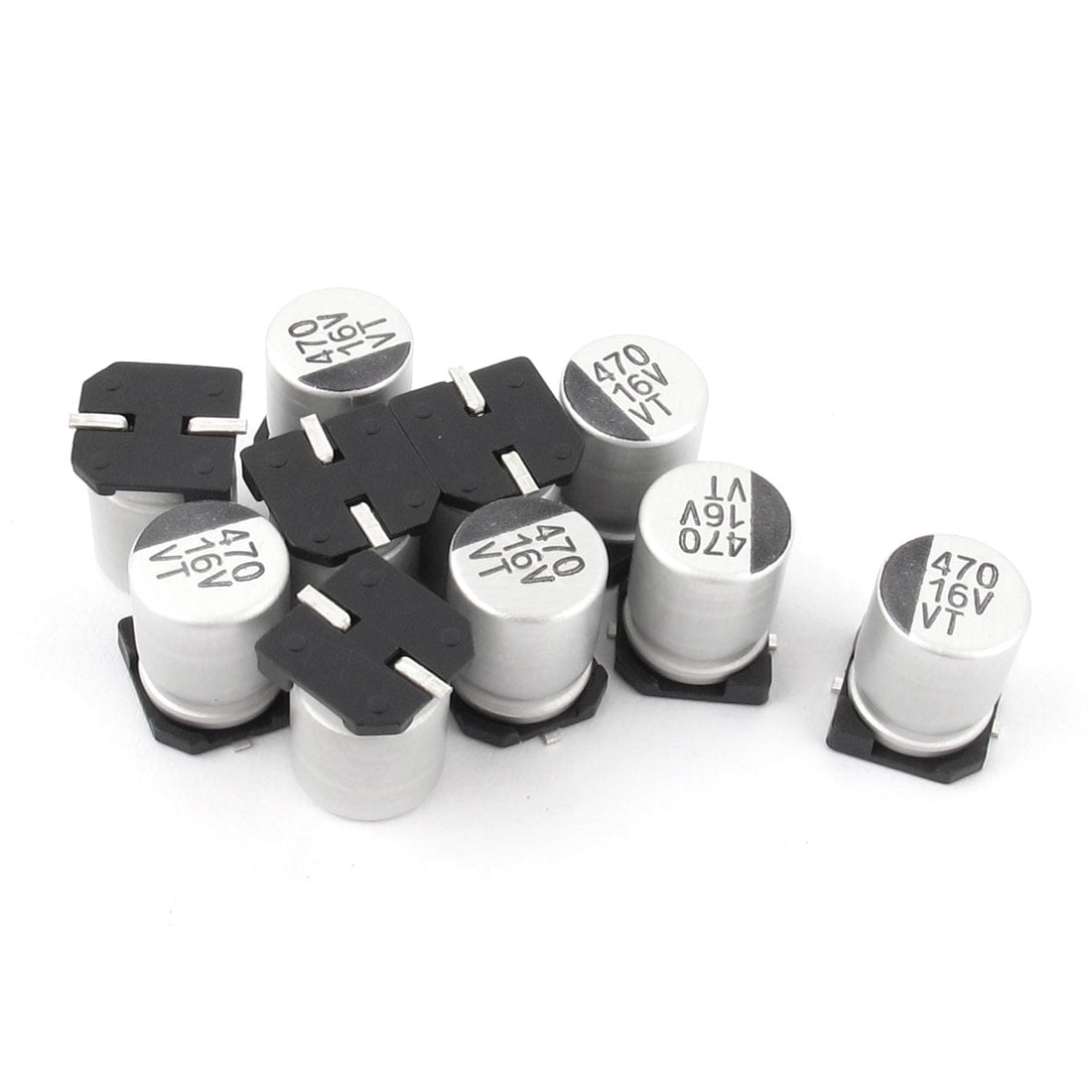 10pcs 470uF 16V SMD Aluminum Electrolytic Capacitors 8mm x 10mm ...