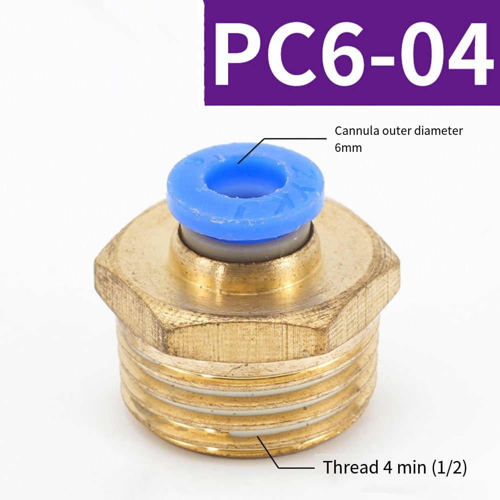 10pcs 4mm-16mm Copper Pneumatic Air Connector Adapter M5 1/8" 1/4" 3/8 ...
