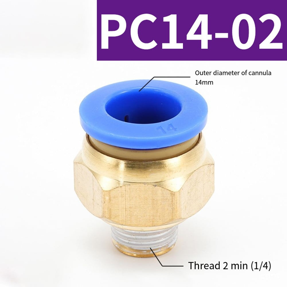 10pcs 4mm-16mm Copper Pneumatic Air Connector Adapter M5 1/8" 1/4" 3/8 ...