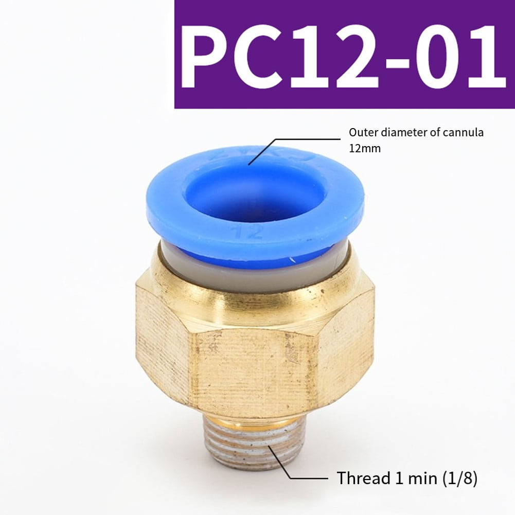 10pcs 4mm-16mm Copper Pneumatic Air Connector Adapter M5 1/8" 1/4" 3/8 ...