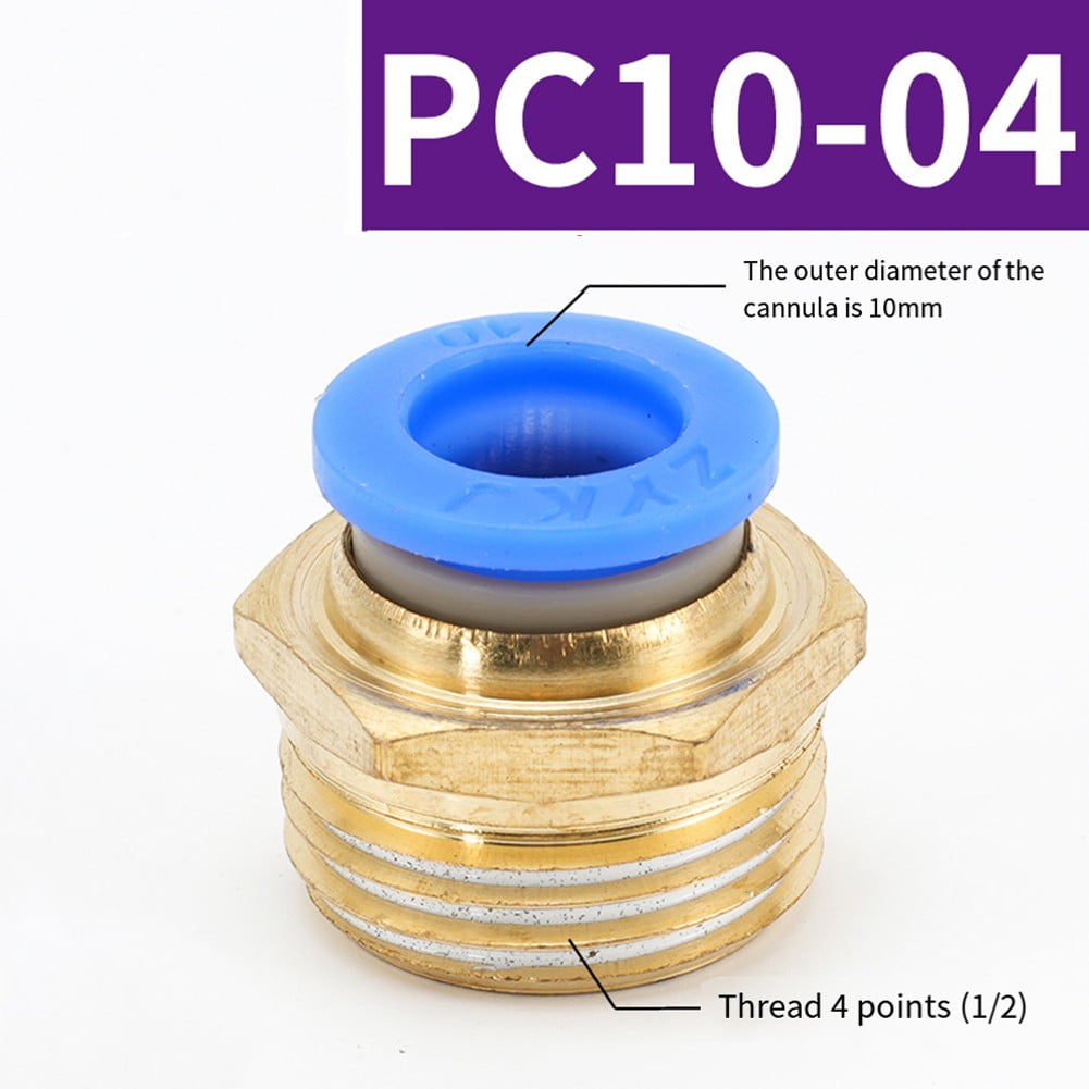 10pcs 4mm-16mm Copper Pneumatic Air Connector Adapter M5 1/8" 1/4" 3/8 ...