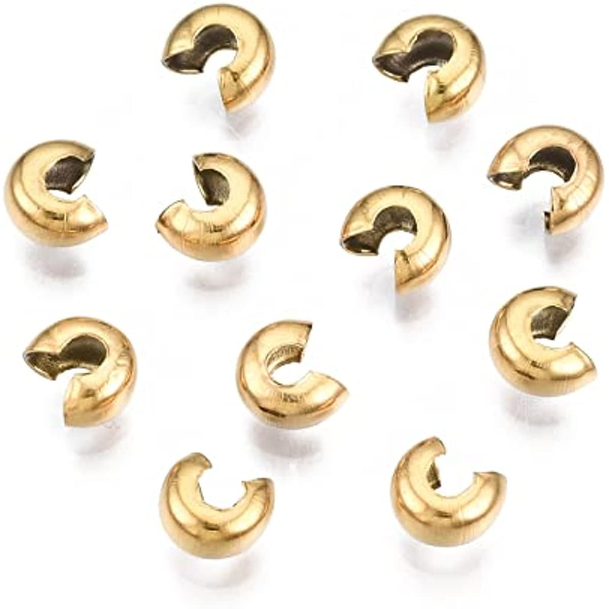 10pcs 4mm Diameter Crimp Beads 304 Stainless Steel Crimp Beads Covers ...