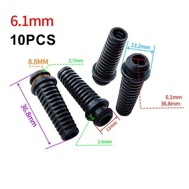 10pcs 5.5-10mm Cable Gland Connector PVC Strain Relief Cord Boot ...