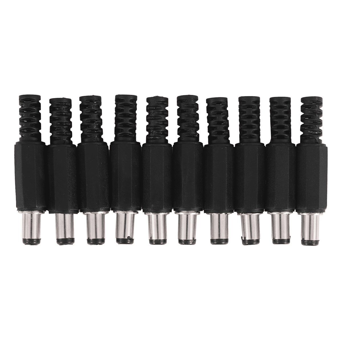 10pcs 5.5x2.1mm Male Solder Dc Tip Plug Jack Straight Connectors For DC ...