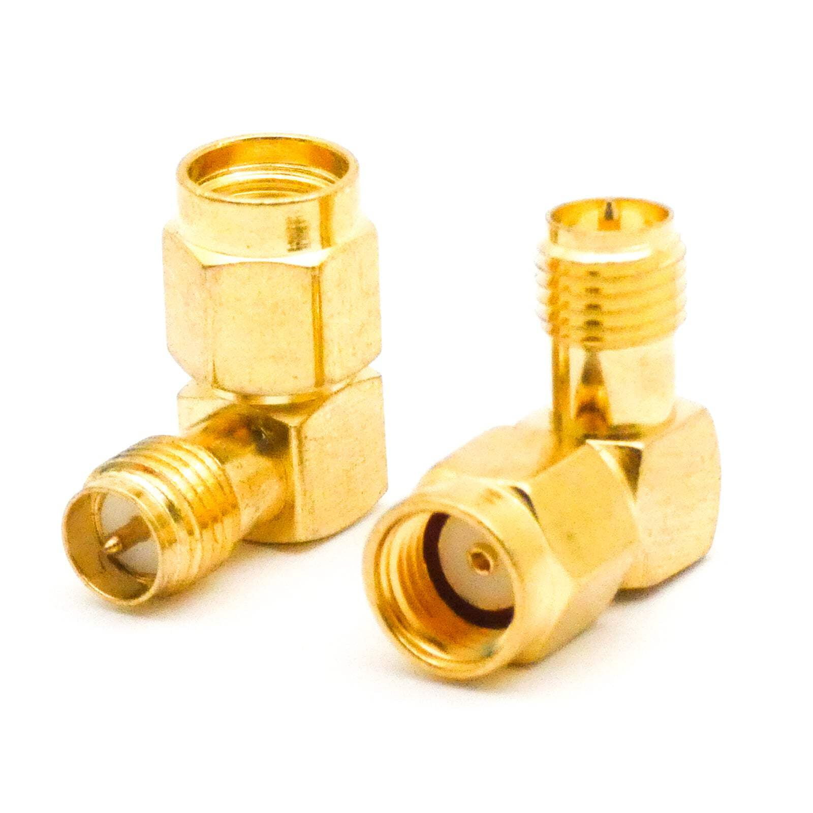 10pcs 5.8G 2.4G Coaxial Adapter RP-SMA Male to RP-SMA Female 90-Degree Jack Plug - Walmart.com