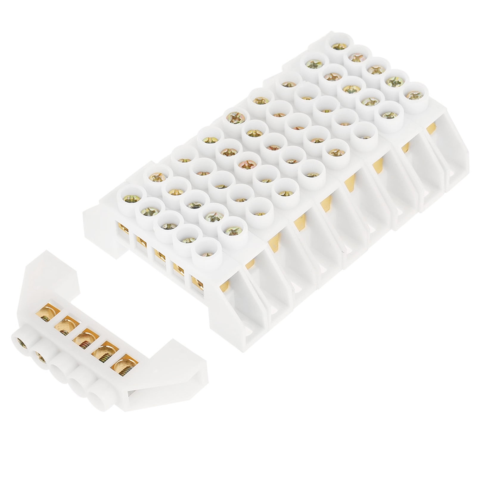 10pcs 5-Hole Bridge Design Electrical Distribution Wire Screw Brass ...