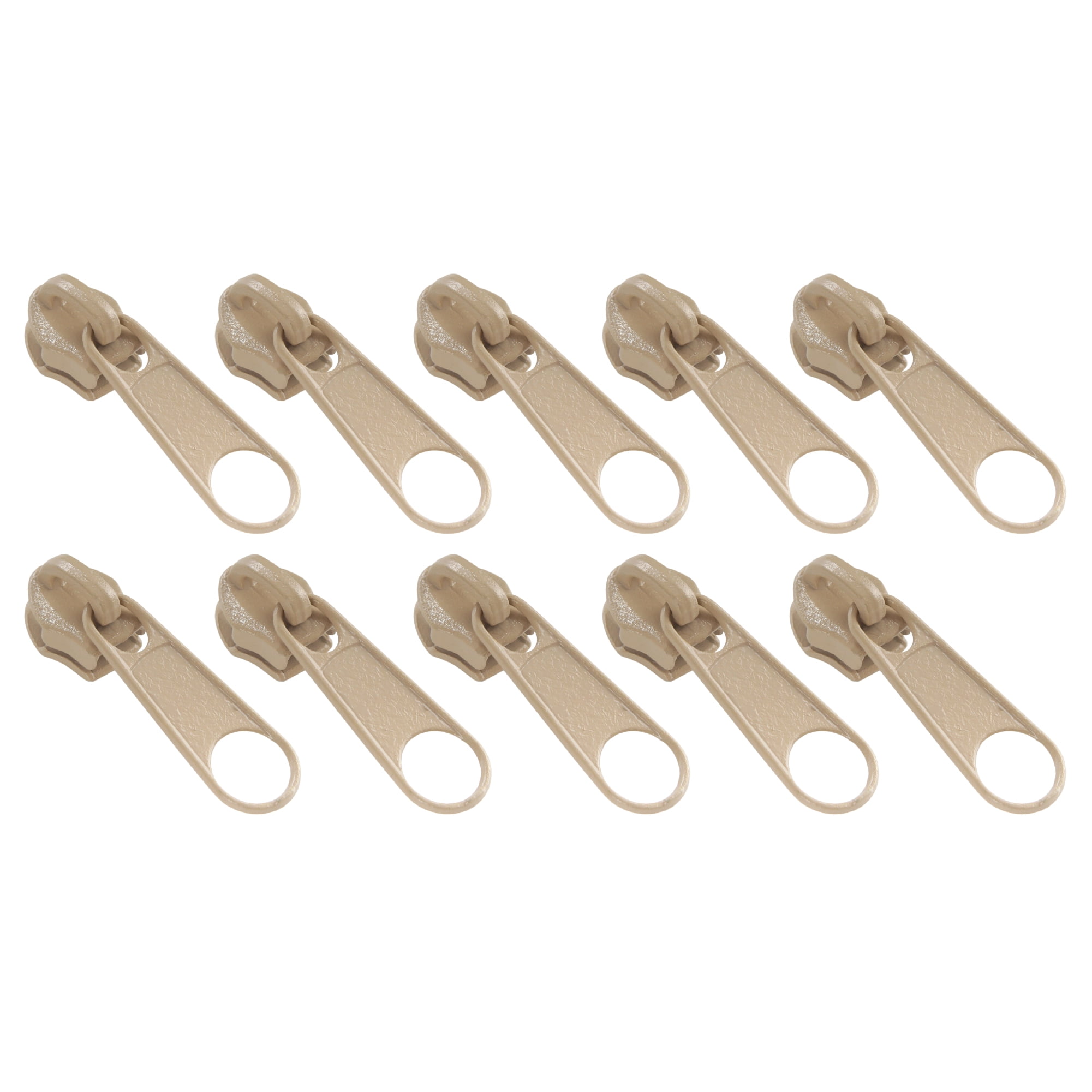10pcs #5 Metal Zipper Slider Pulls for Coil Teeth - Tan - Walmart.com