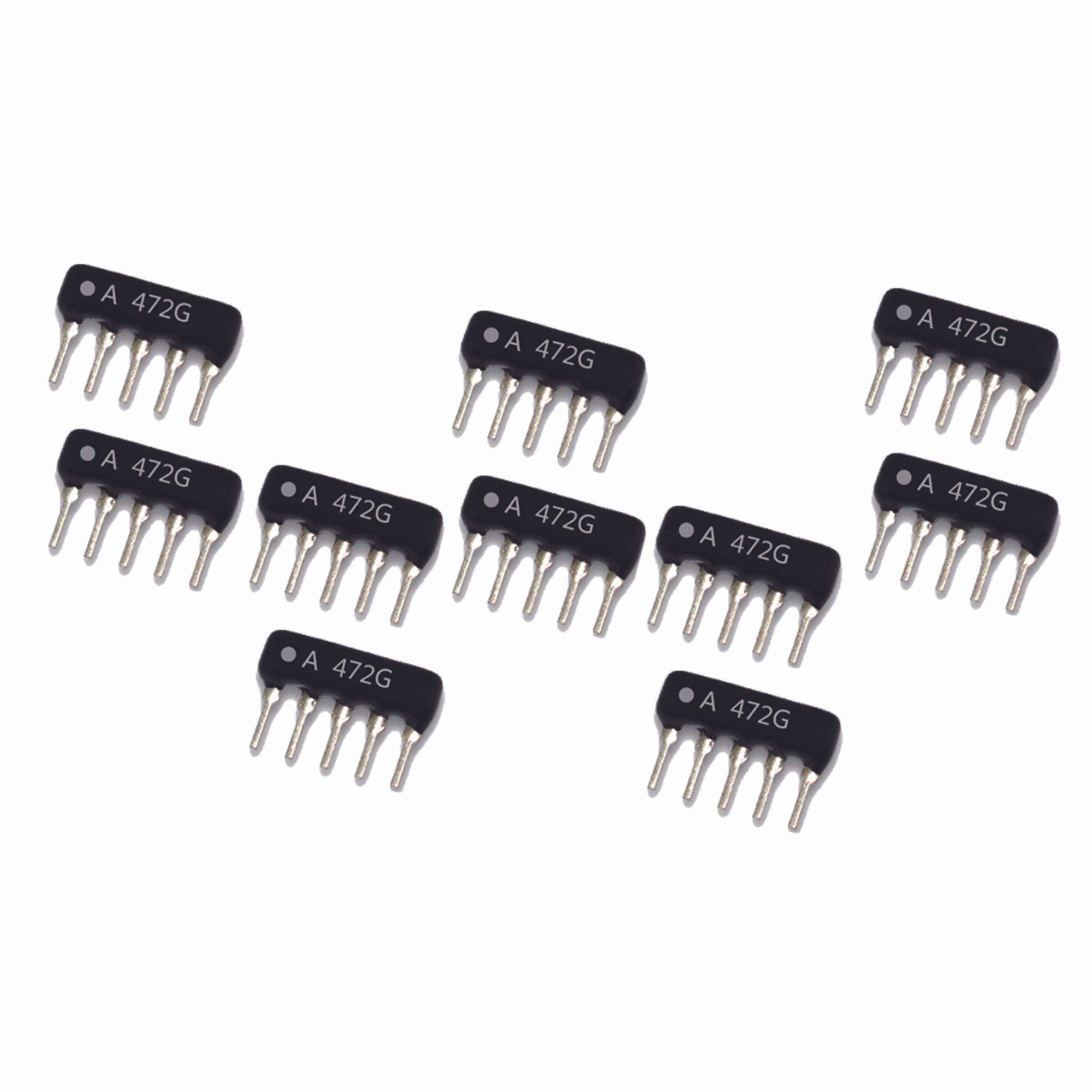10pcs 5 Pin Resistor Network Array,5% Inline 2.54mm Pitch SIP Exclusion ...