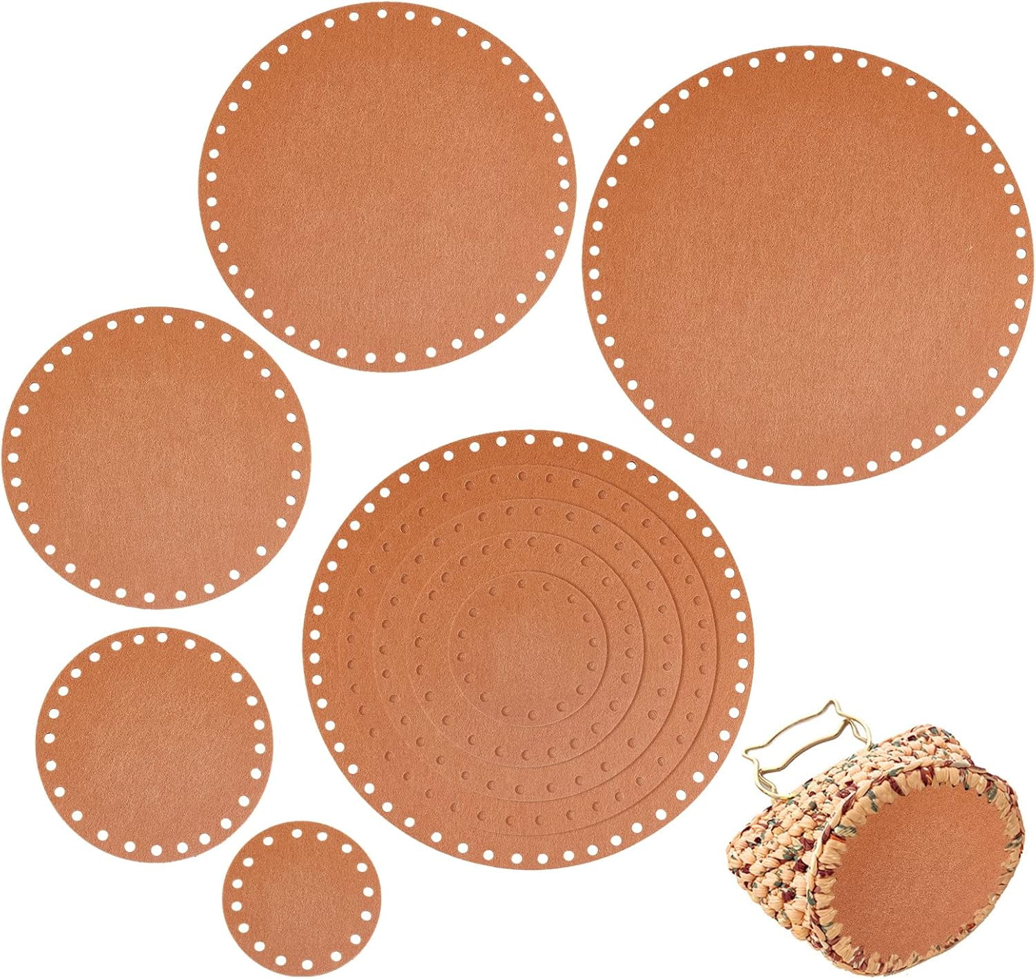 10pcs 5 Sizes Felt Basket Bottom 3.9~11.8 Inch Flat Round Circle Blank ...