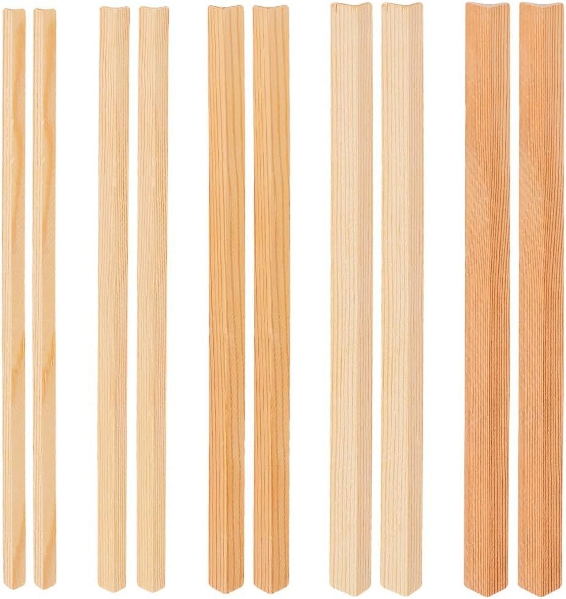 10pcs 5 Styles L-shape Wood Dowels Assorted Sizes Wood Square Dowel ...