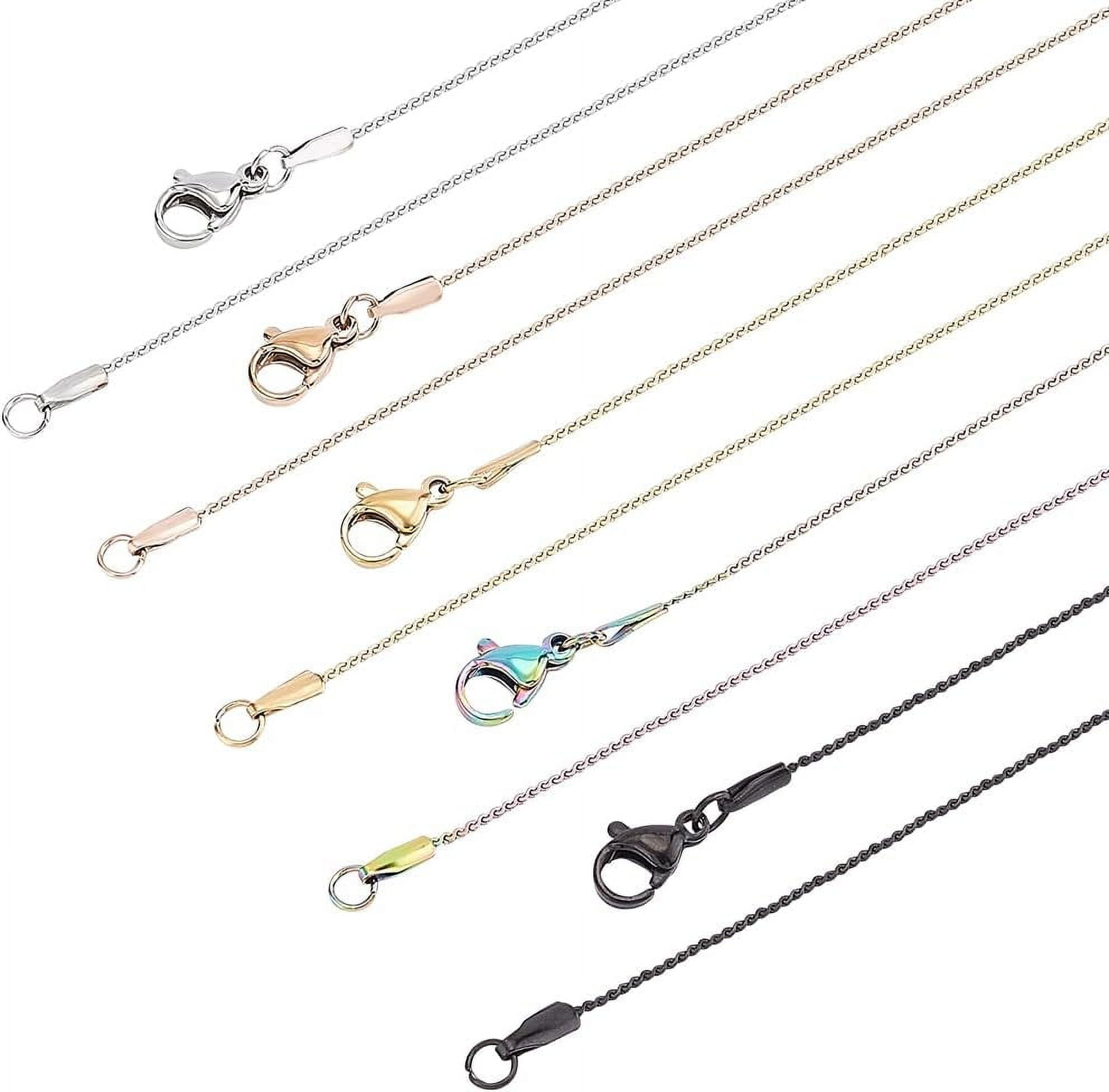 10pcs 5 colors 304 Stainless Steel Serpentine Chain Necklaces set for ...