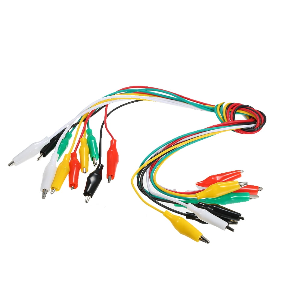 10pcs 50CM Wire Electronics Connecting Wire Test Alligator Clips ...