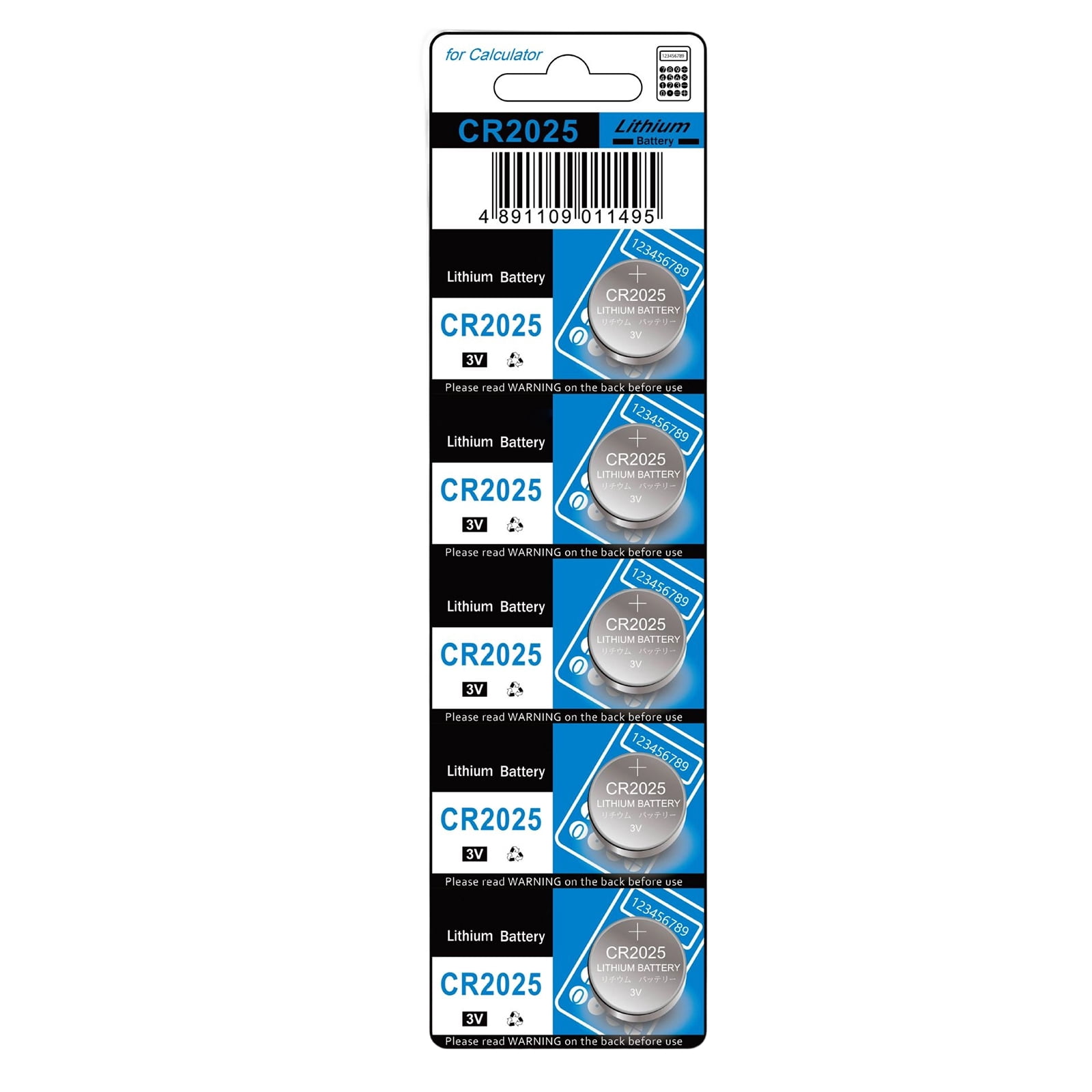 10pcs/5pcs CR2025 Button Batteries 160mAh High Energy Density ...