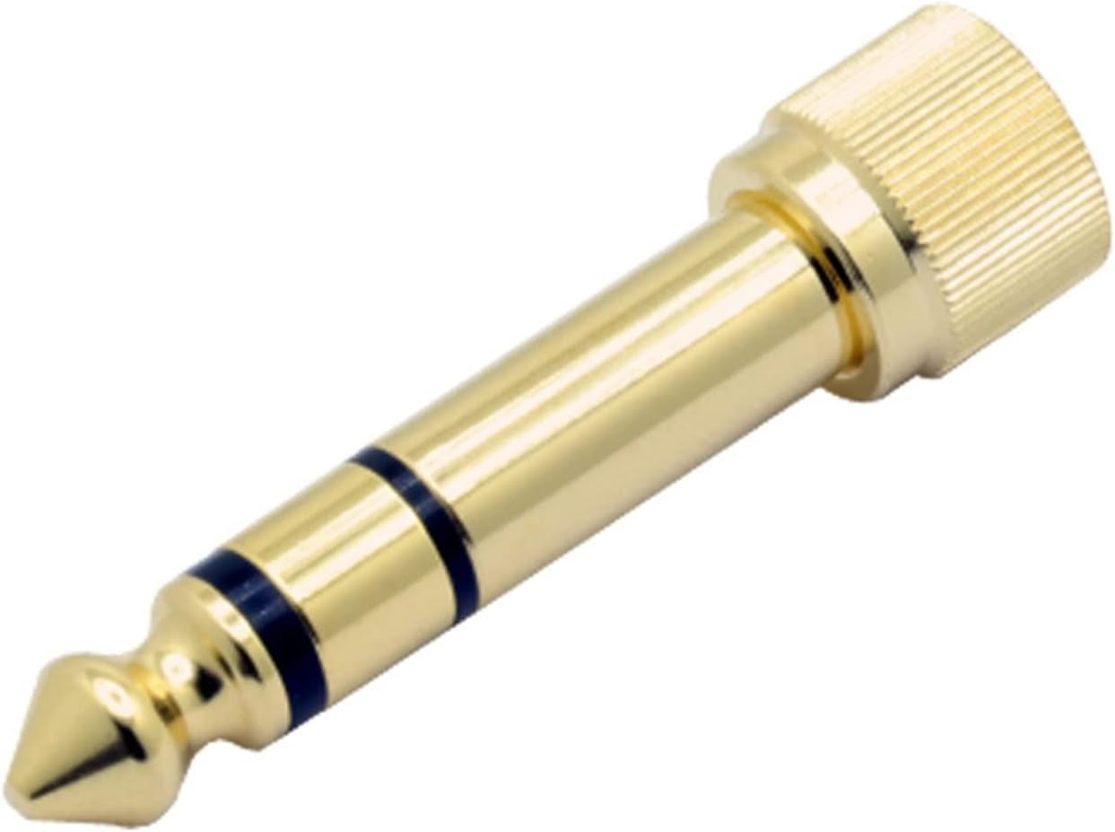 10pcs 5set Gold-plated Adapter Jack 6.35mm 3pole Stereo Male Plug With ...