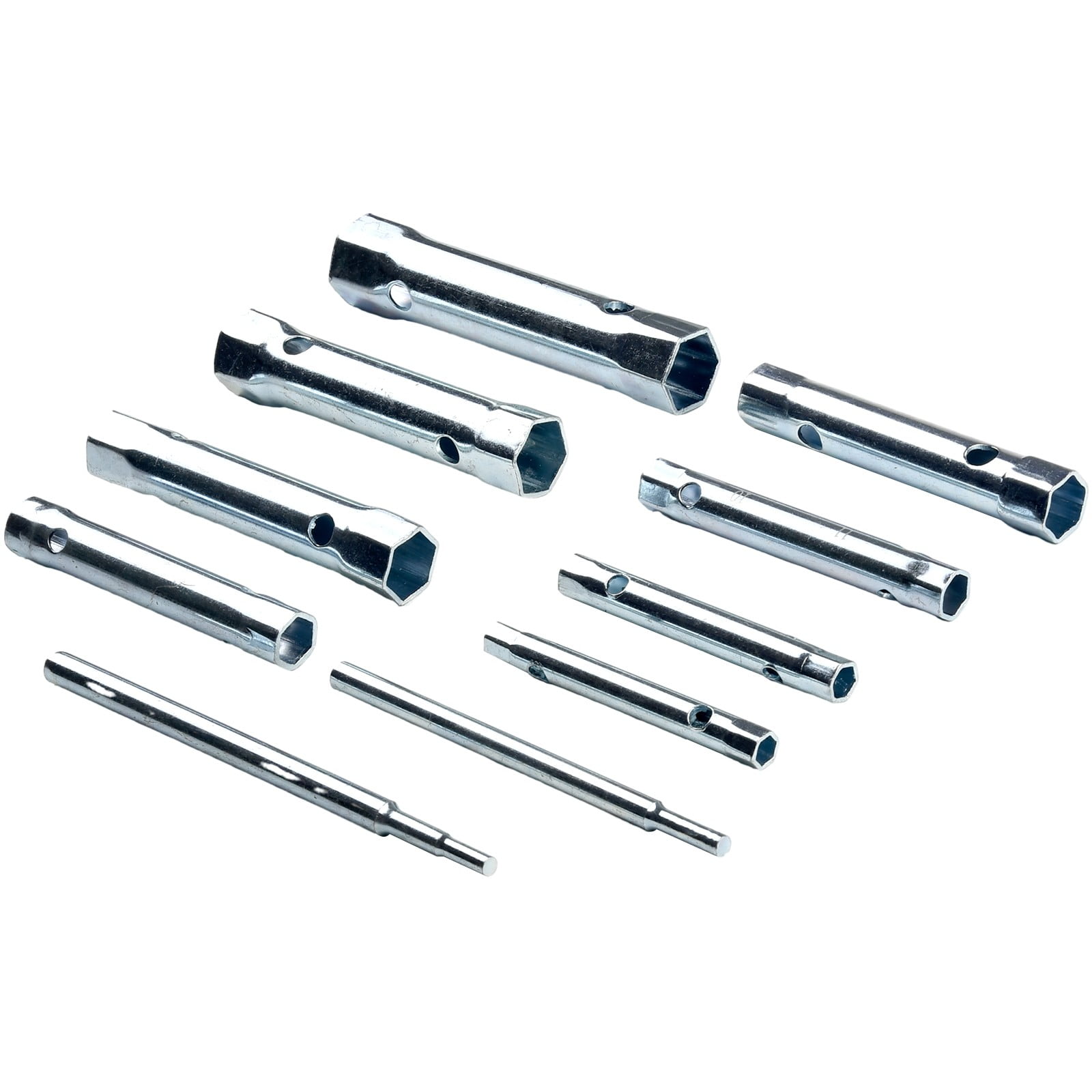 10pcs 6-22mm Metric Tubular Box Wrench Set Tube Bar Hollow Socket ...