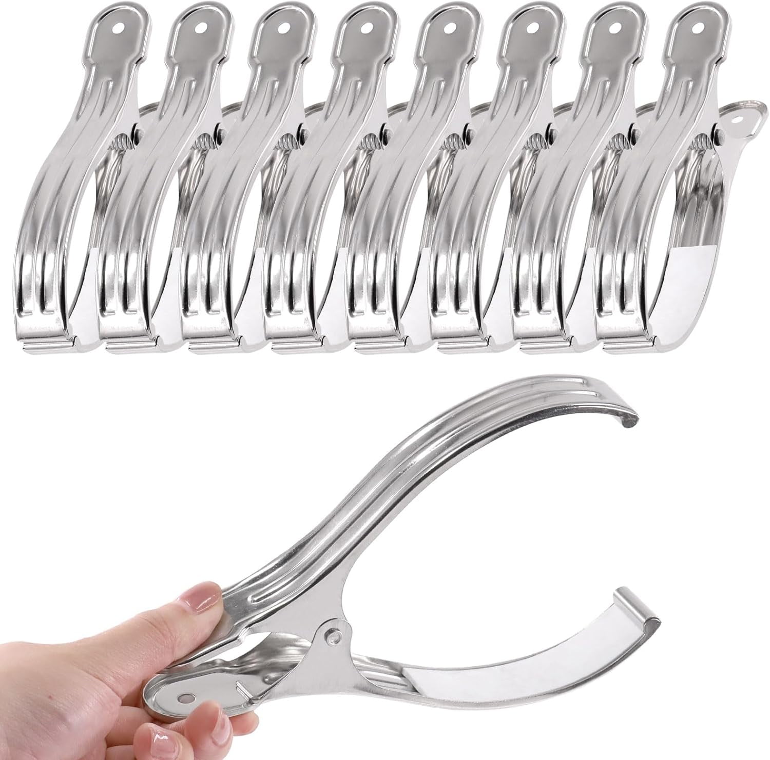 10pcs 6.3 Inch Stainless Steel Greenhouse Clamps Heavy Duty Garden ...