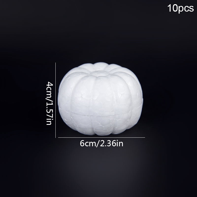 10pcs 6/8cm White Foam Pumpkin Models Polystyrene Styrofoam Artificial ...