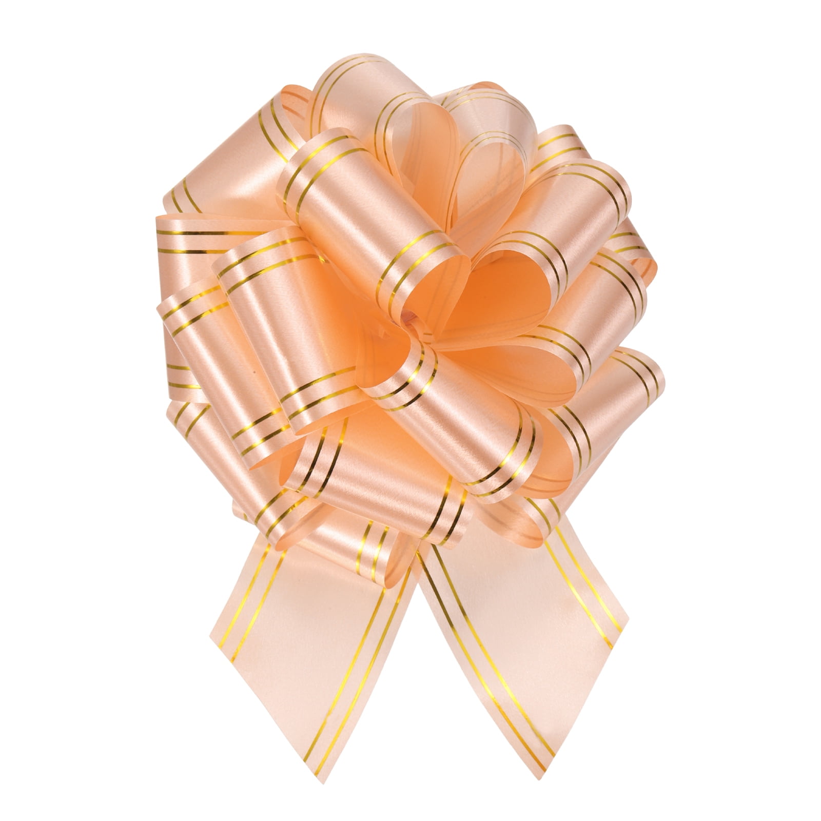 10pcs 6 Inch Large Pull Bow Metallic Rose Gold Gift Wrapping Bows with ...