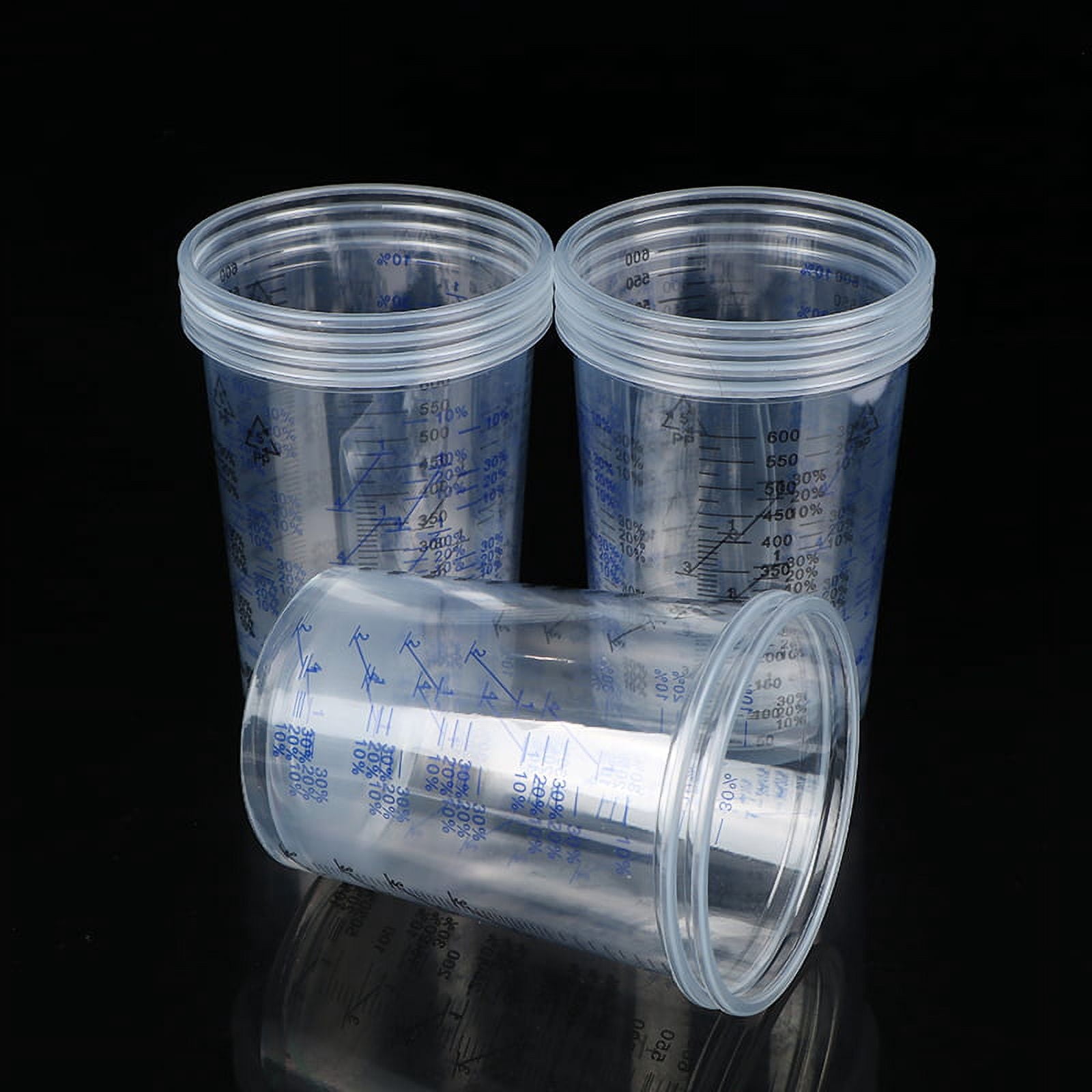 10pcs 600ml Plastic Paint Mixing Cup Mixing Pot Paint Mixing Calibration Cup WA - Walmart.com