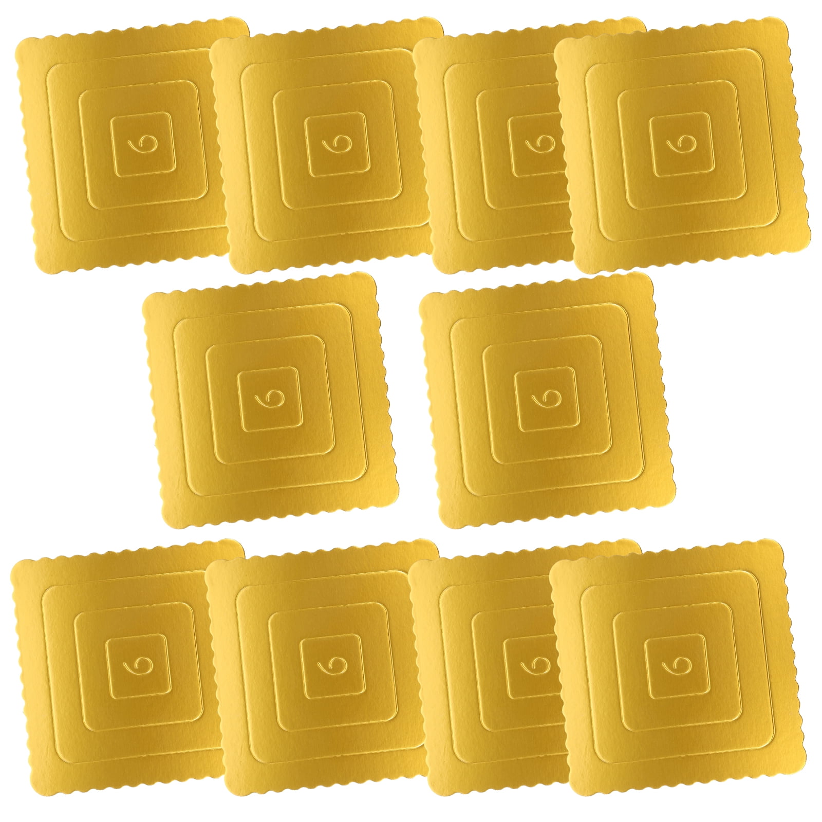10pcs 6in Golden Cake Boards - Grease Proof Cardboard Plates for ...