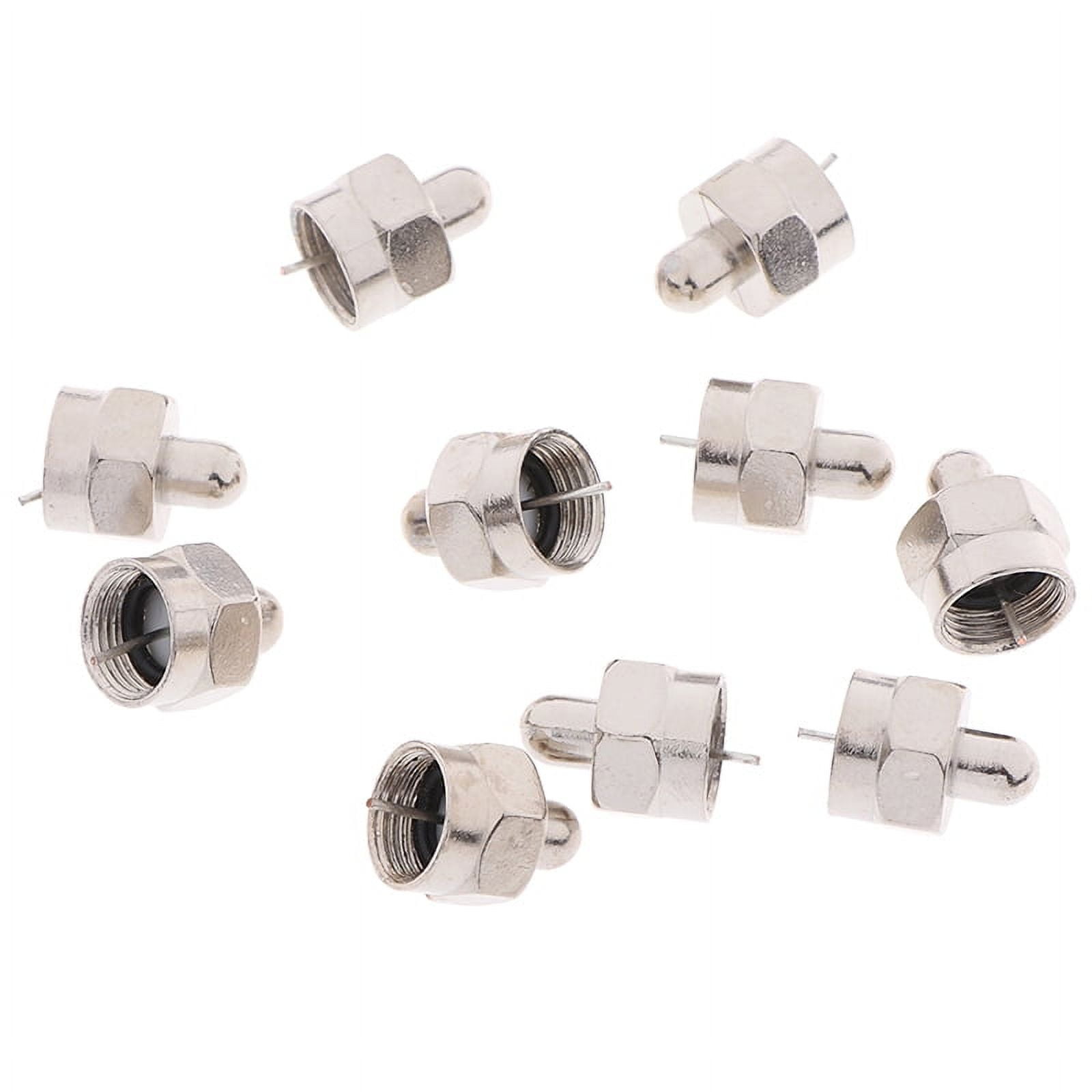 10pcs 75 Ohm F Type Coaxial Male Terminator End Caps Connectors RF Port ...