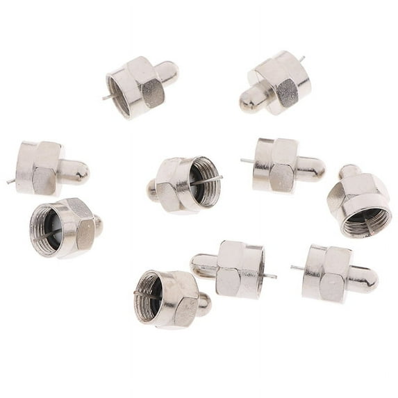 10pcs 75 Ohm F Type Coaxial Male Terminator End Caps Connectors RF Port ...