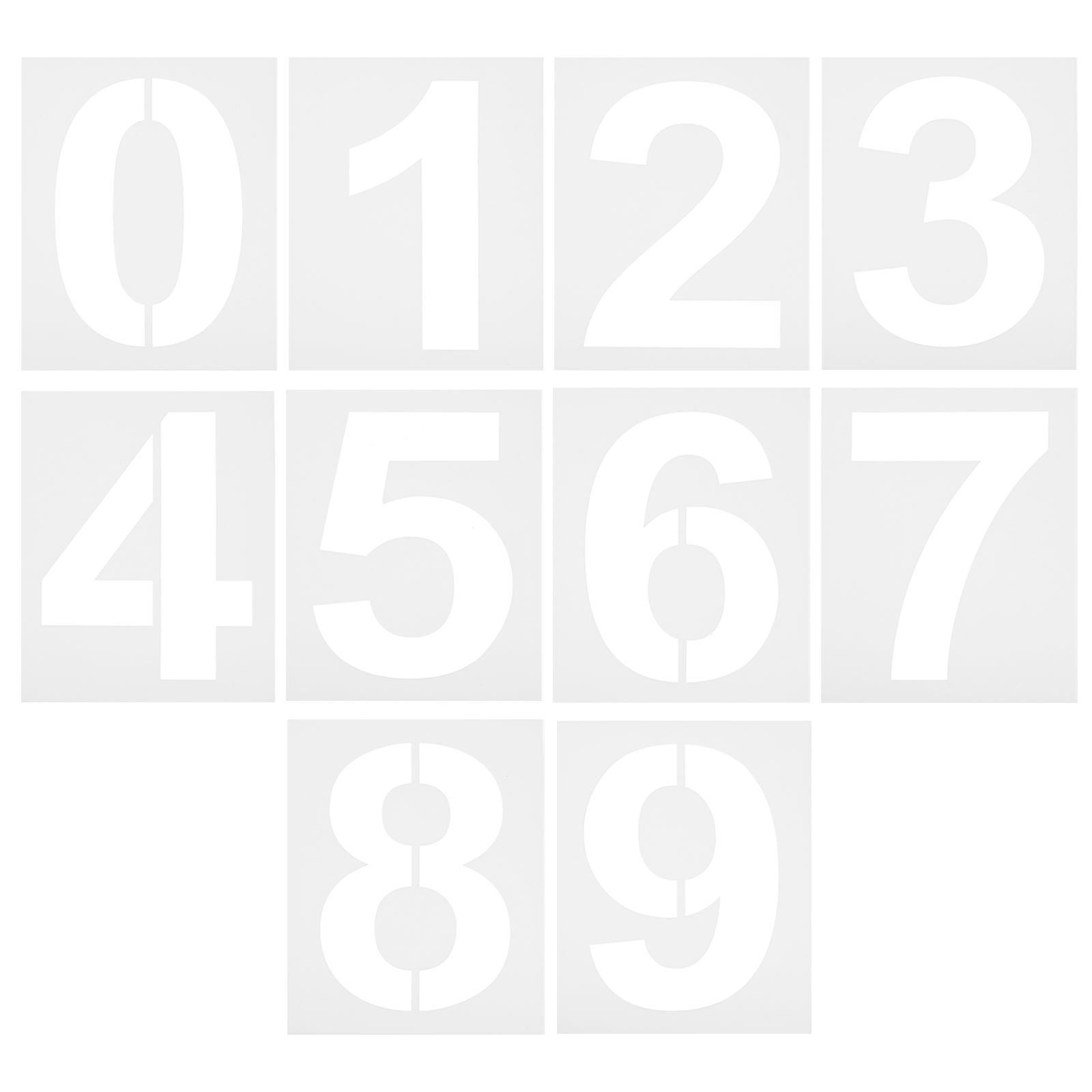 10pcs 8 Inch Letter Stencils Alphabet Number Stencil Reusable Plastic ...