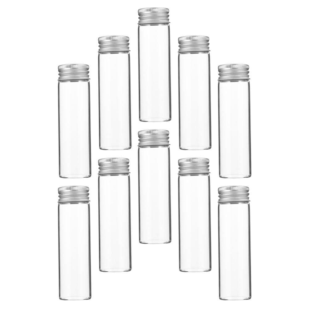10pcs 80ml Glass Vial Bottles Essential Oils Sample Bottles Glass Jar ...