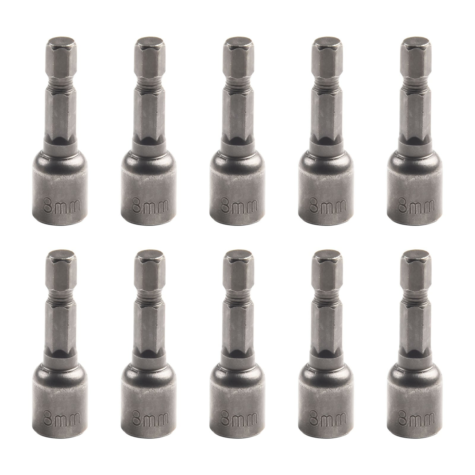 10pcs 8mm Magnetic Nut Driver Set 1/4 Hex Socket Adapter Drill Bit for Power Drills Screw Guns ...