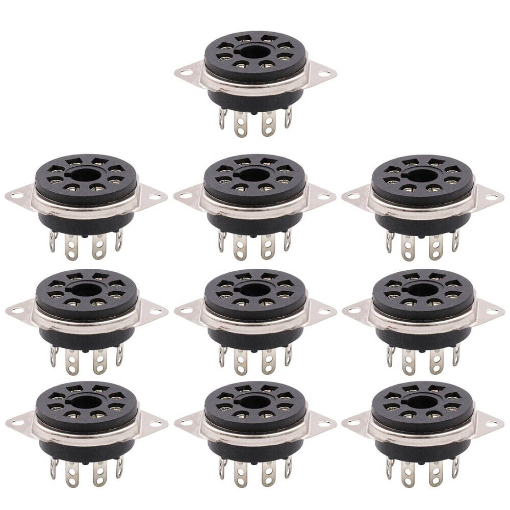 10pcs 8pin Bakelite Octal Valve Tube Socket For EL34 6V6 6L6 KT88 ...