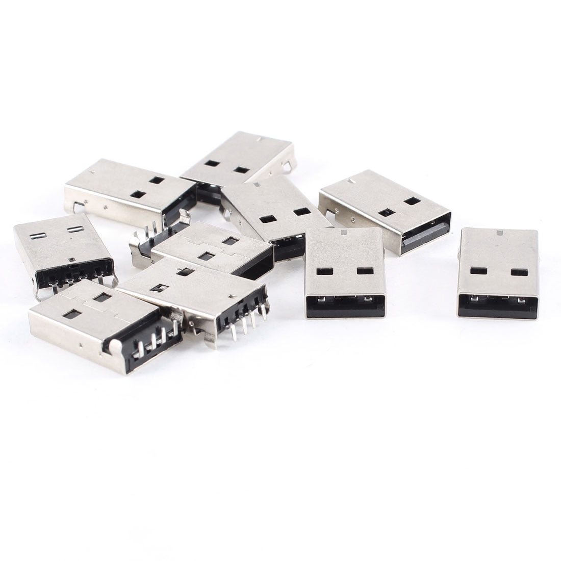 10pcs 90 Degree 4-Pin DIP Through Point USB2.0 A Male Plug Jack Socket ...