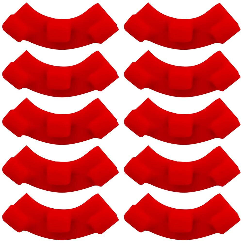 OUNONA 90 Degree Red Plastic Plant Support Clips for Garden Fixation ...