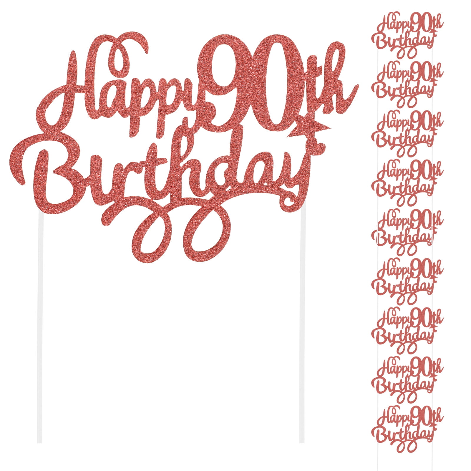 10pcs 90th Birthday Centerpiece Sticks Table Centerpiece Number Letter